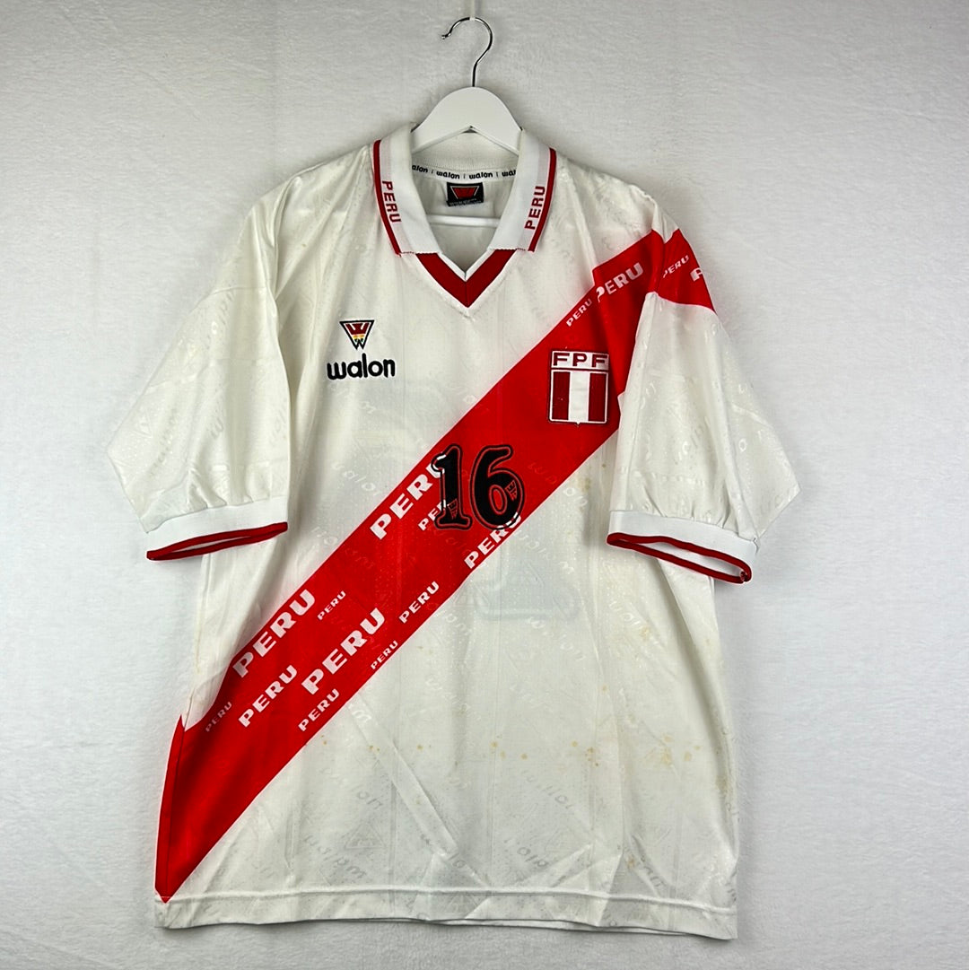 Peru 1999 Match Worn Shirt V Belgium Casual Football Shirts Peru 1999 Match Worn Shirt V Belgium Casual Football Shirts