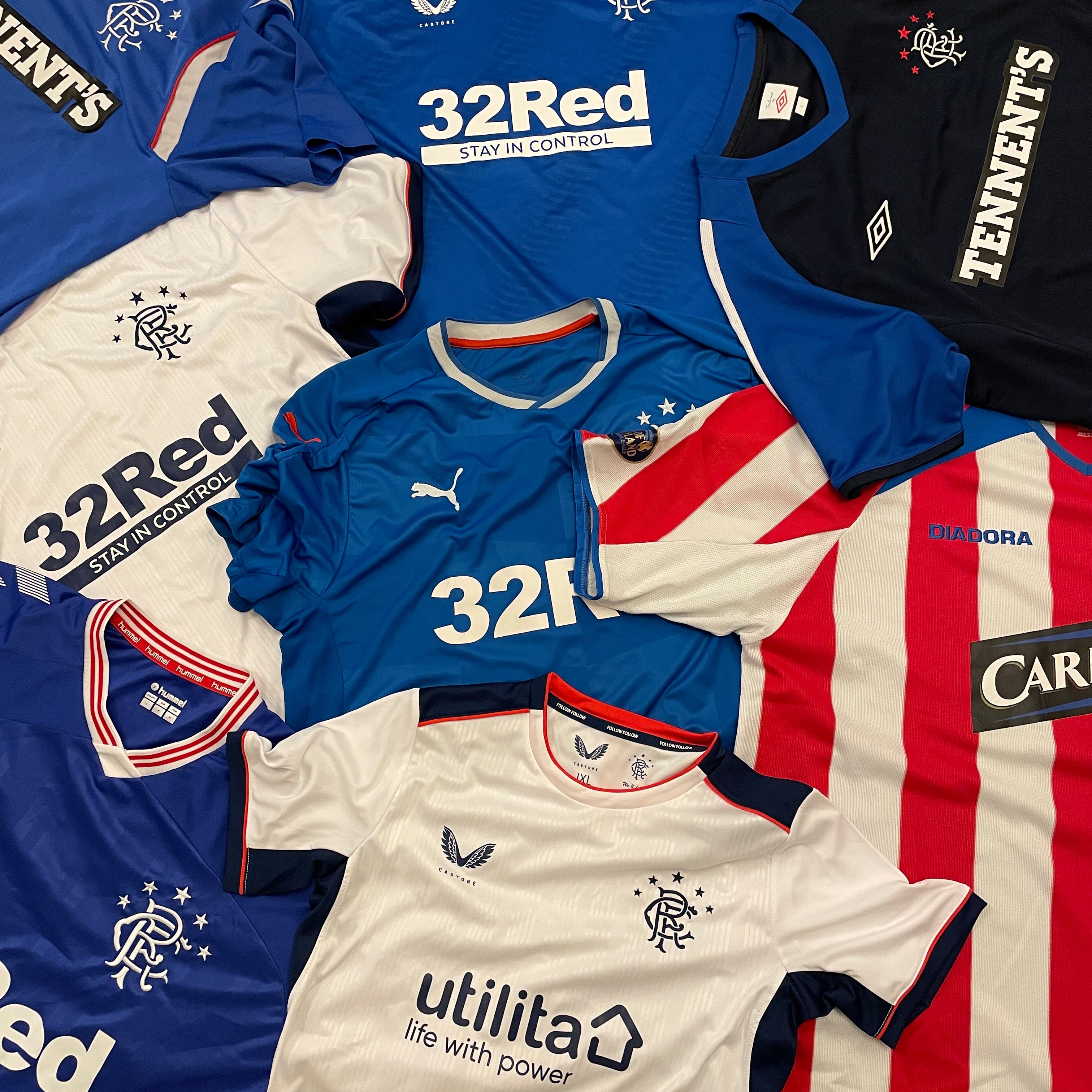 Glasgow Rangers Shirts - Authentic Vintage Shirts – Casual Football Shirts