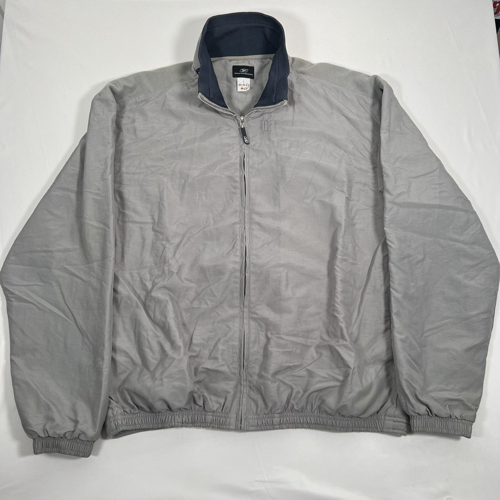 Manchester City 2005/2006 Reebok Grey Football Jacket / Coat Large ...