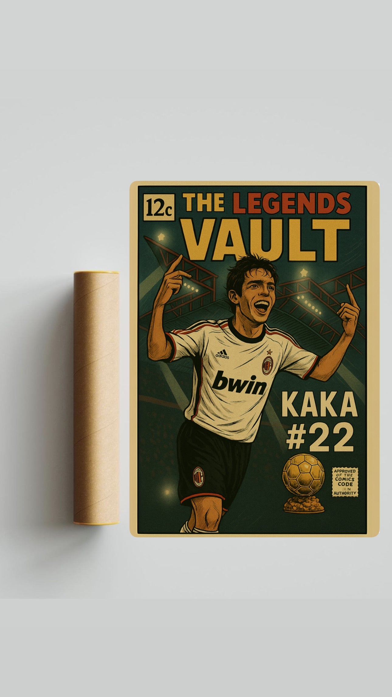Ricardo Kaka’ Comic Book Style A3 Print – Casual Football Shirts