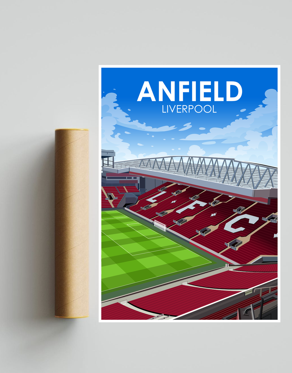 Anfield Stadium A3 Print – Casual Football Shirts
