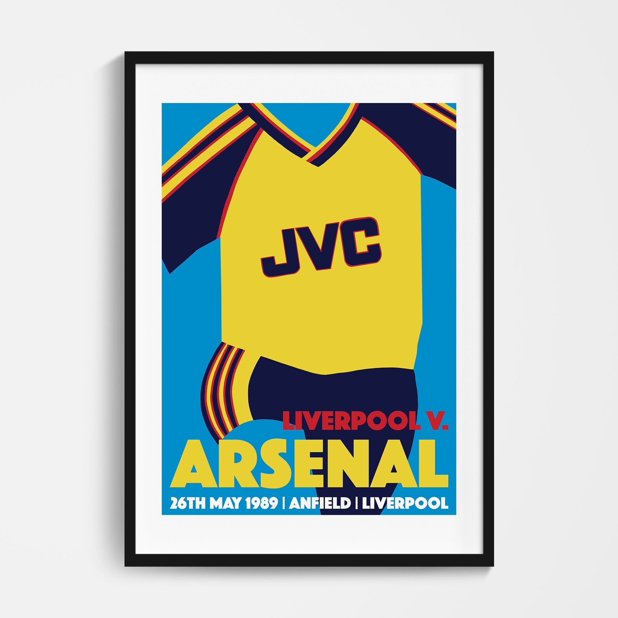 Arsenal v Liverpool 1989 Retro Match Poster – Iconic JVC Away Kit Art ...