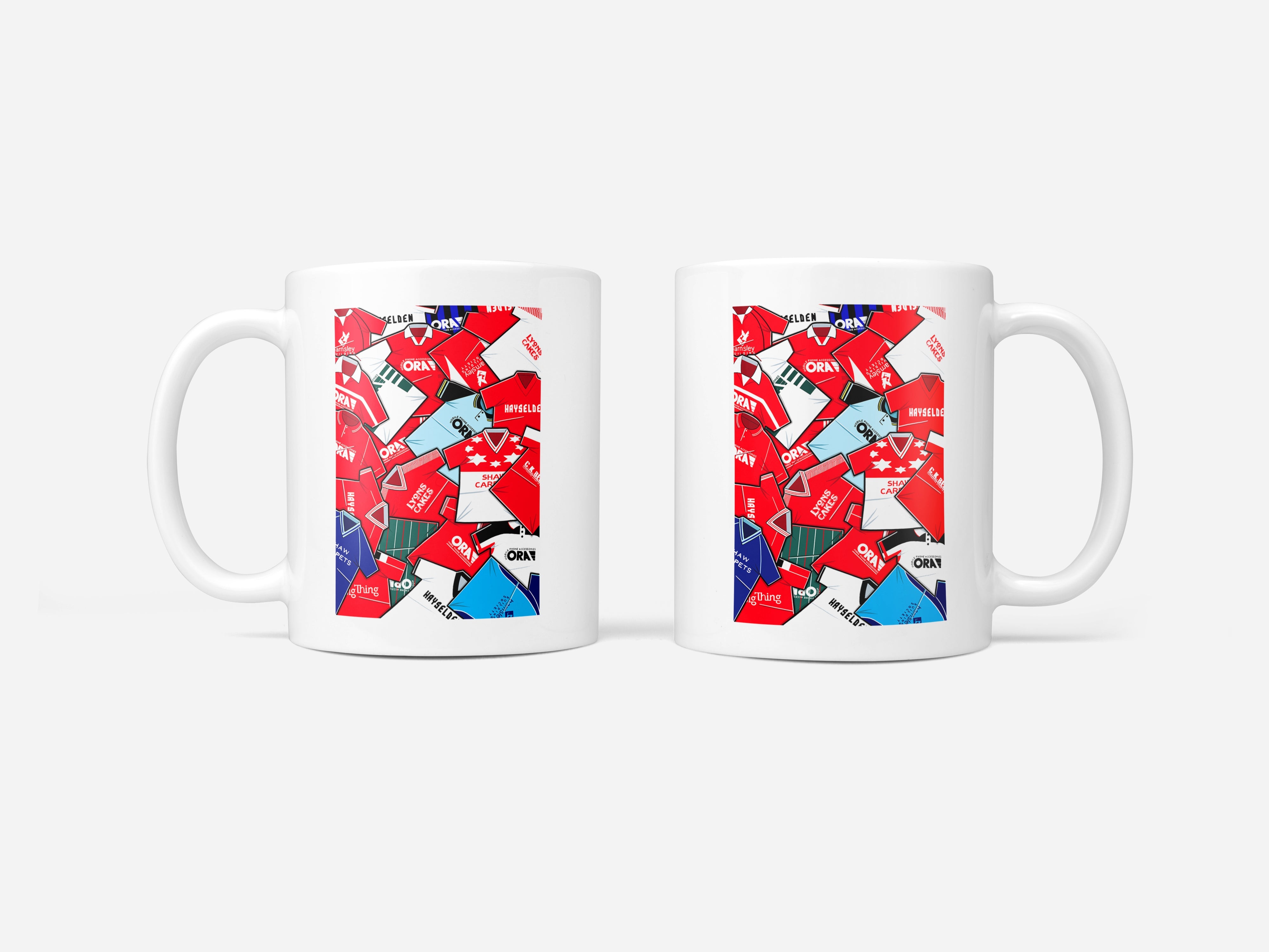 Barnsley Shirts Mash Up Mug – Casual Football Shirts