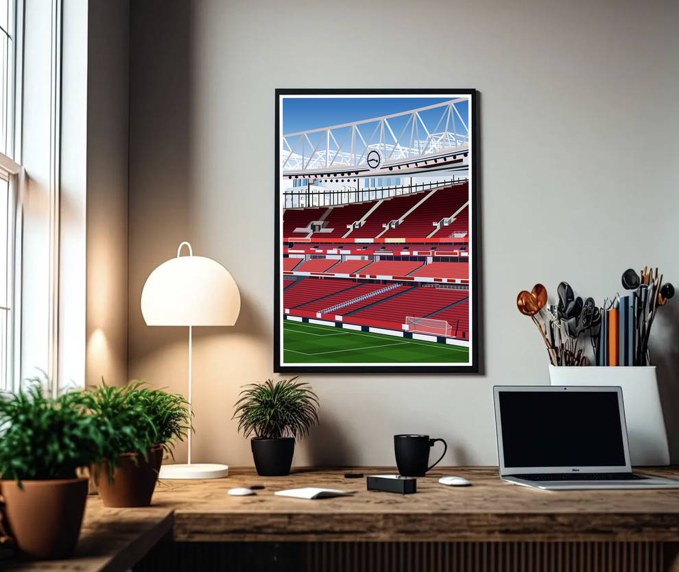 Emirates Stadium The Clock End A3 Print – Casual Football Shirts