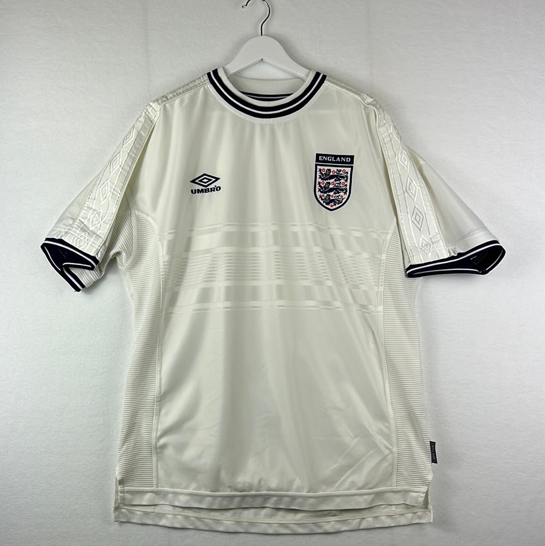 England 2000 Home Shirt - Vintage Umbro England Shirt – Casual Football ...
