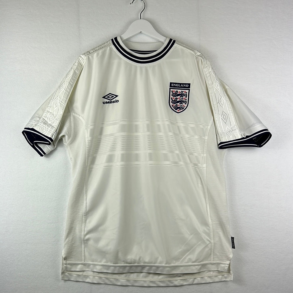 England 2000 Home Shirt - Vintage Umbro England Shirt – Casual Football ...