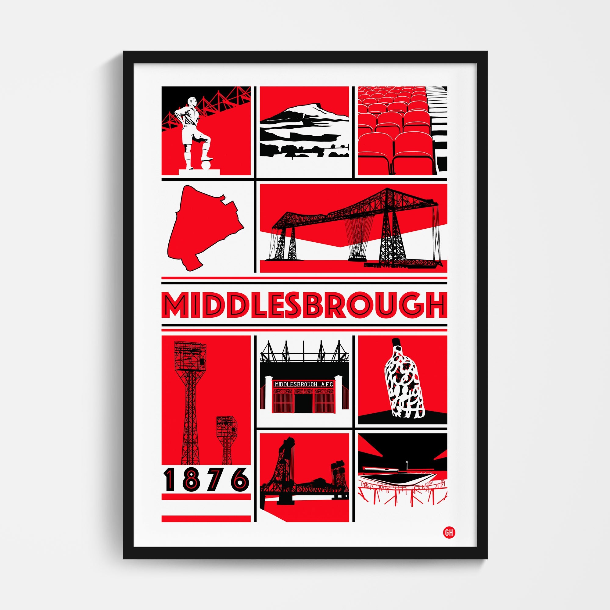 Middlesbrough Football Print – Casual Football Shirts