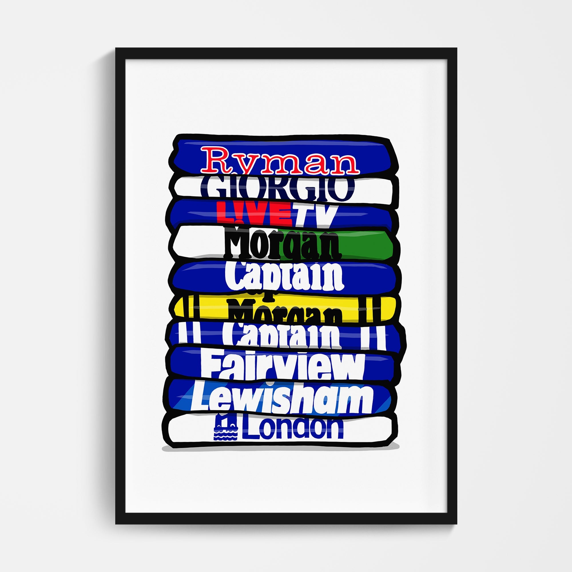 Millwall Shirt Stack Print – Casual Football Shirts