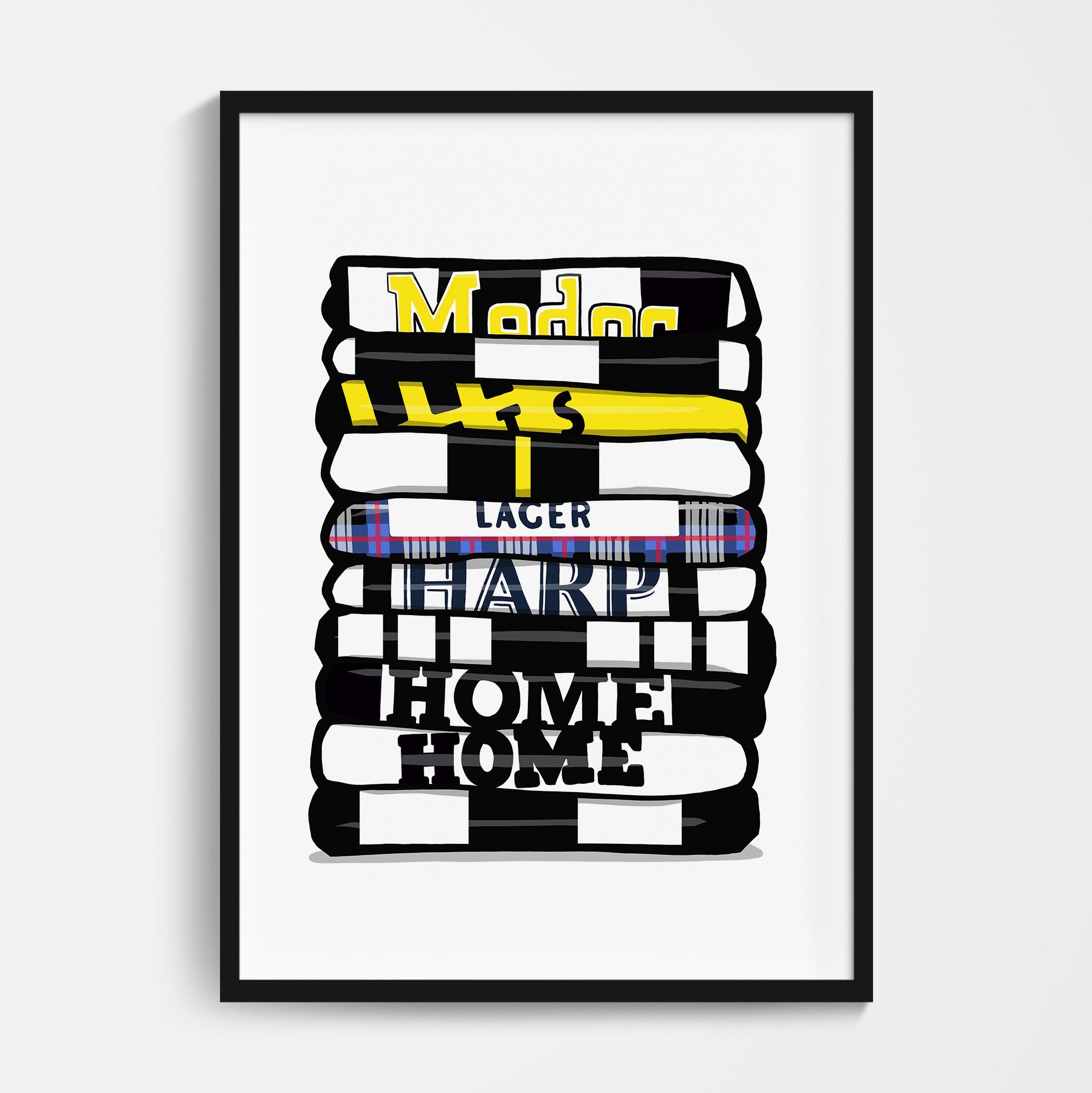 Notts County Shirt Stack Print – Casual Football Shirts