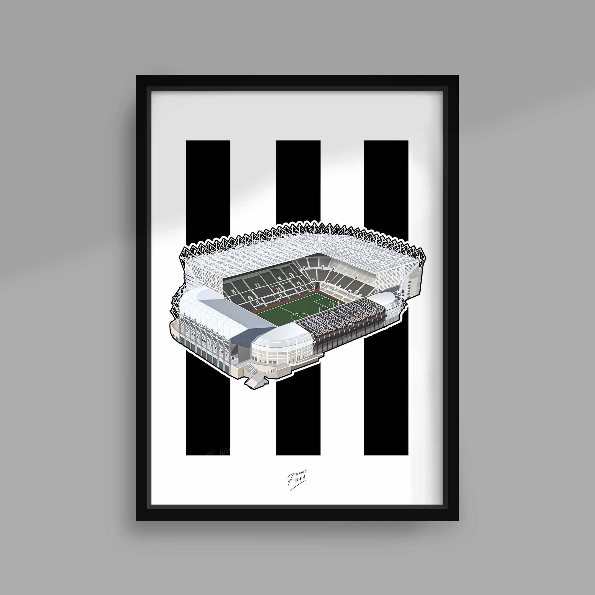 Newcastle Stadium Memorabilia Poster Print – Casual Football Shirts