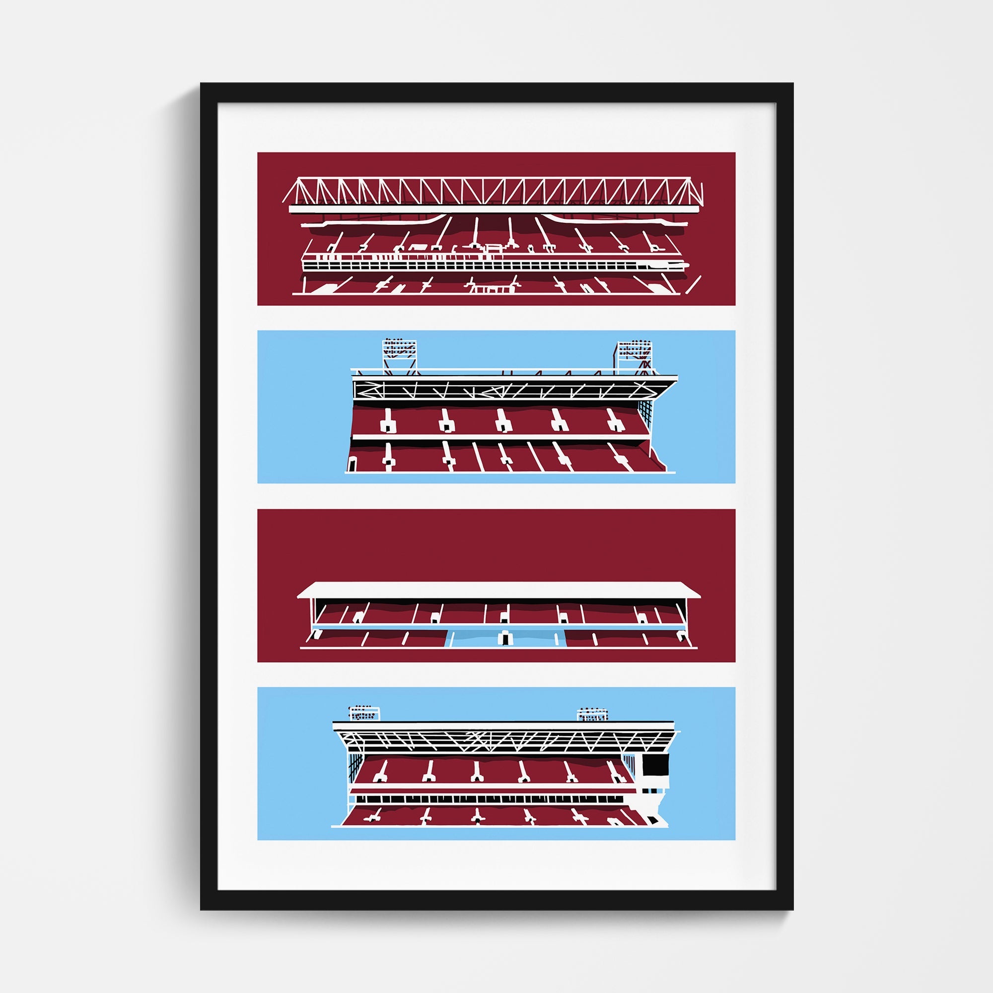 West Ham Stadium Print – Casual Football Shirts