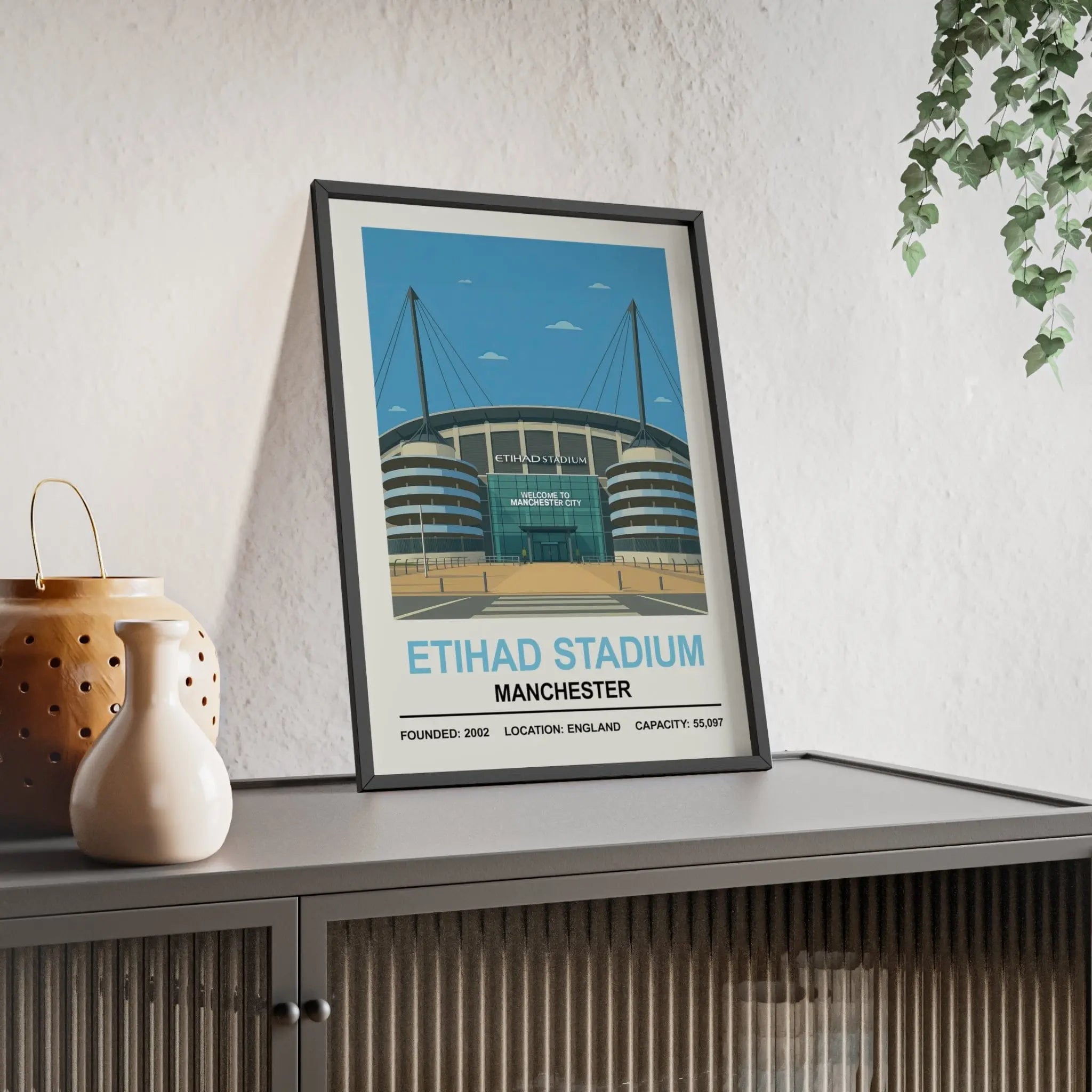 Manchester City Etihad Stadium Print – Casual Football Shirts