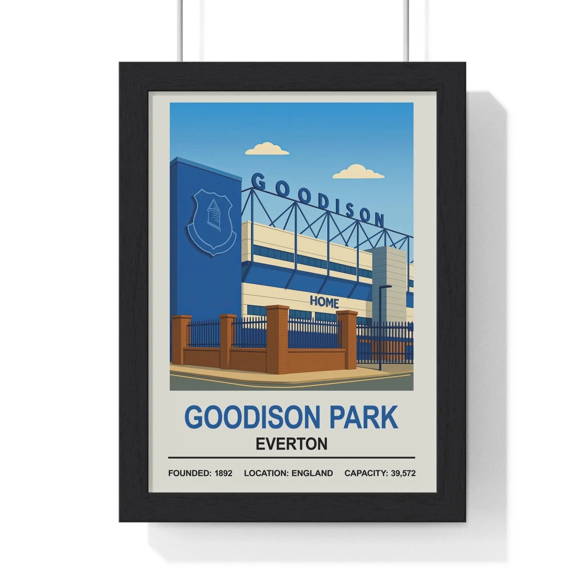 Everton Goodison Park Stadium Print – Casual Football Shirts