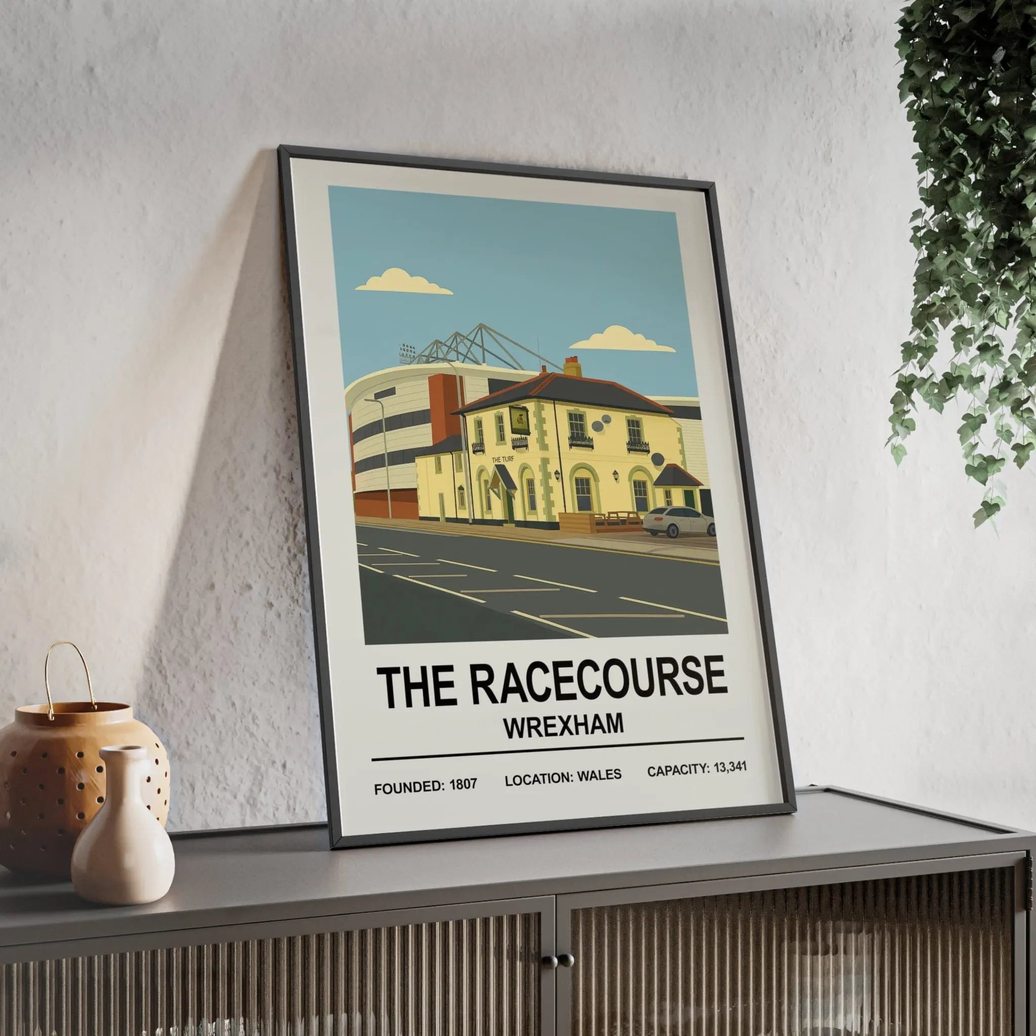 Wrexham The Racecourse Ground Stadium Print – Casual Football Shirts