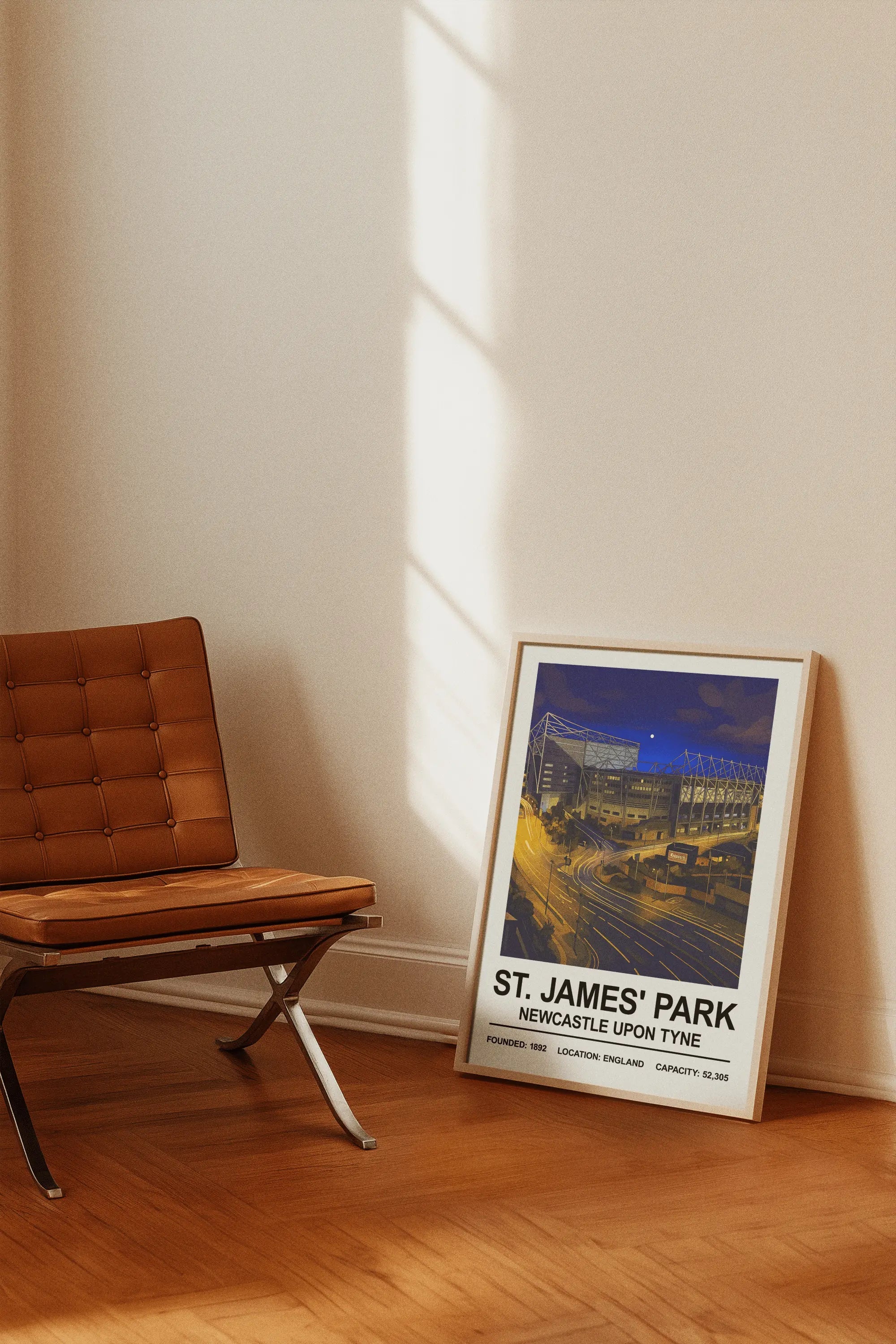 St. James Park Newcastle Night Edition Stadium Print – Casual Football ...